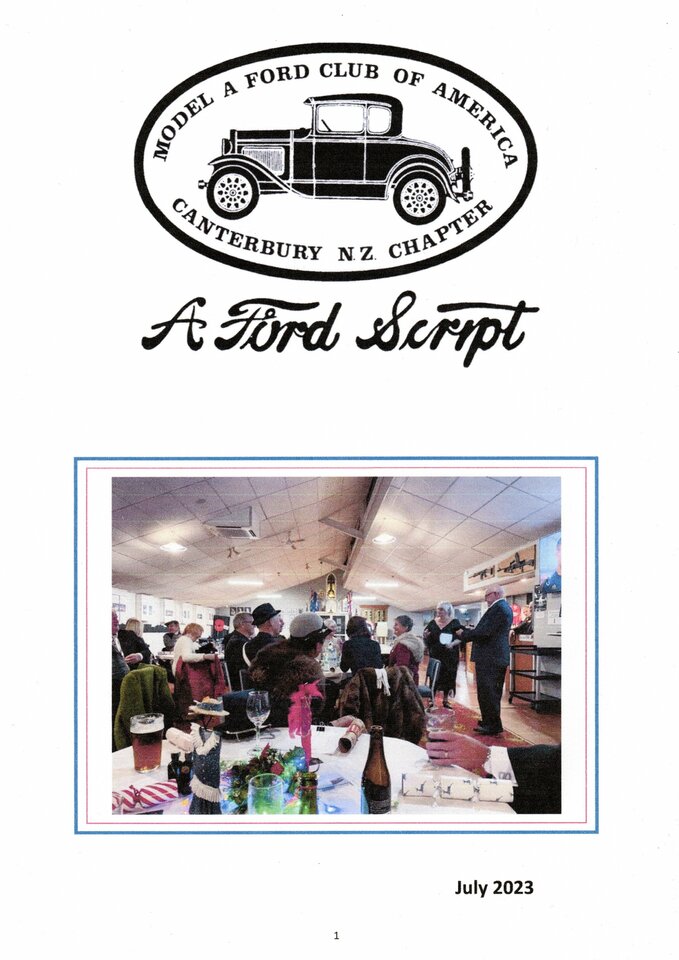 "Ford Script" - The Ford Script 2023 - Model A Ford Club Canterbury New ...